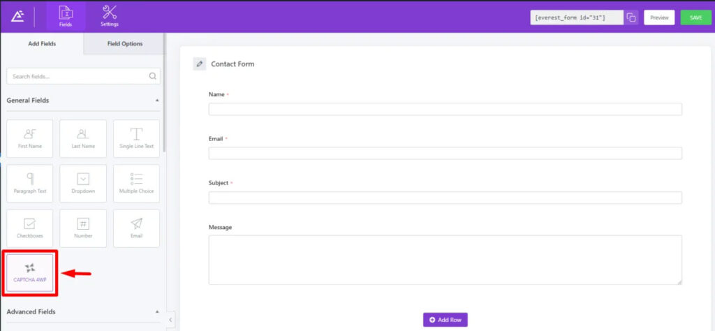 How to add CAPTCHA on Everest Forms - Captcha4WP